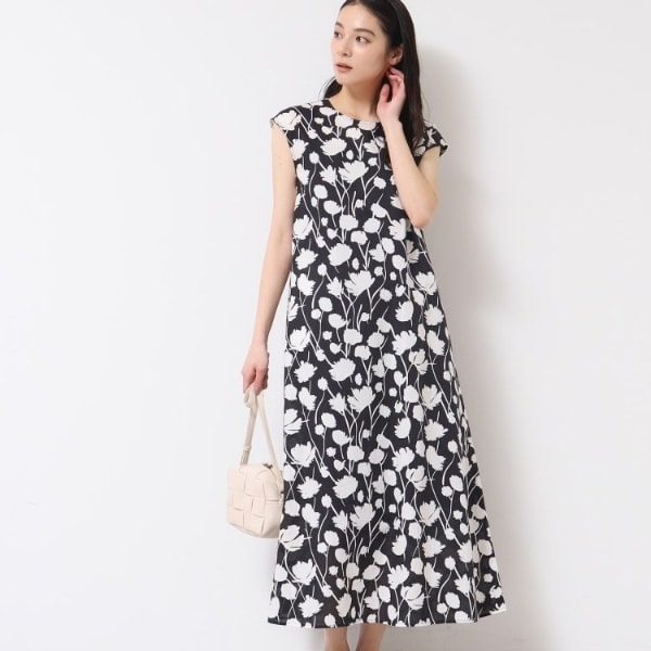 デッサン（Dessin）/【リンクコーデ・洗える】フラワープリントワンピース