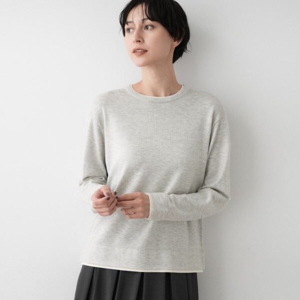 デッサン（Dessin）/【ユニセックス洗える】バイカラーニット