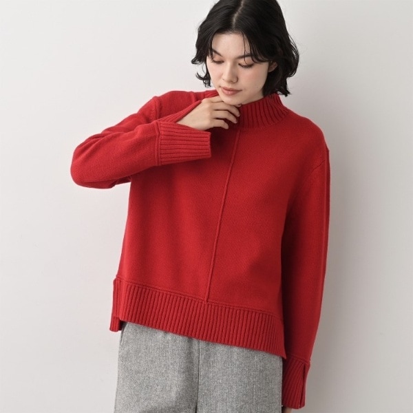 デッサン（Dessin）/【洗える】センタータックラインハイネックニット