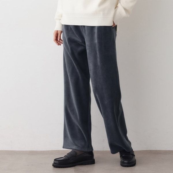 デッサン（Dessin）/【洗えるウエストゴム】裏起毛コーデュロイイージーパンツ