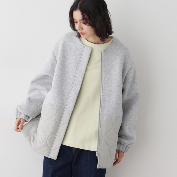 デッサン（Dessin）/【洗える】ダンボールコンビノーカラーコート