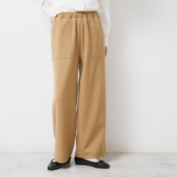 【NEW】デッサン（Dessin）/【ウエストゴム洗える】ツイルセミワイドパンツ