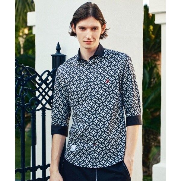 ドレステリア（DRESSTERIOR）/【Safari5月号掲載】オーバーラップサークル スリークオーターシャツ