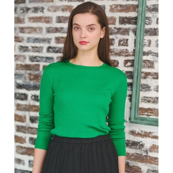 ドレステリア（DRESSTERIOR）/ワイドリブクルーネックプルオーバー