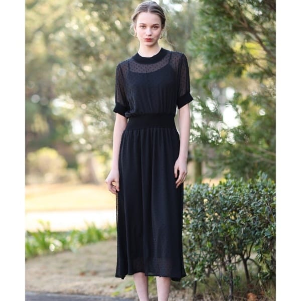 ドレステリア（DRESSTERIOR）/【EC・ルクア別注カラーあり】ドットカットジャカードハーフスリーブ