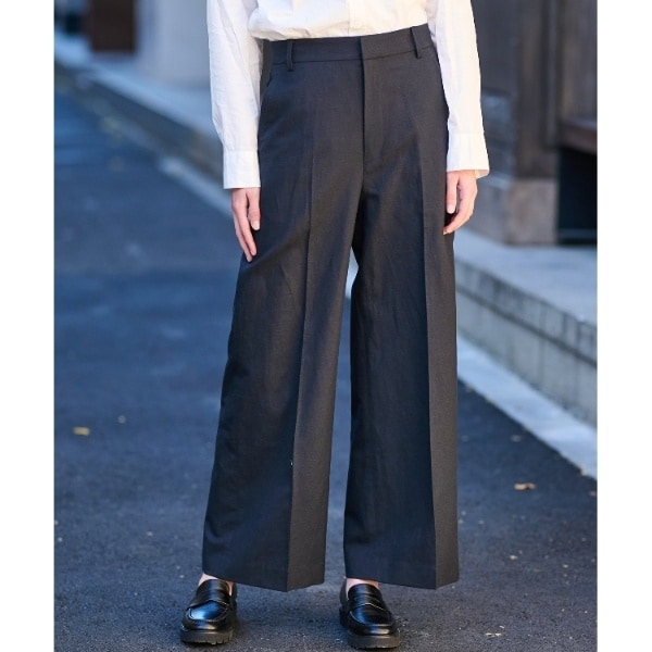ドレステリア（DRESSTERIOR）/【美シルエット／洗える】リネンブレンドワイドパンツ