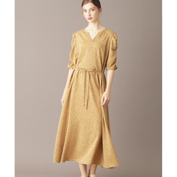 ドレステリア（DRESSTERIOR）/【ポケット付きドット柄】ドットハーフスリーブワンピース