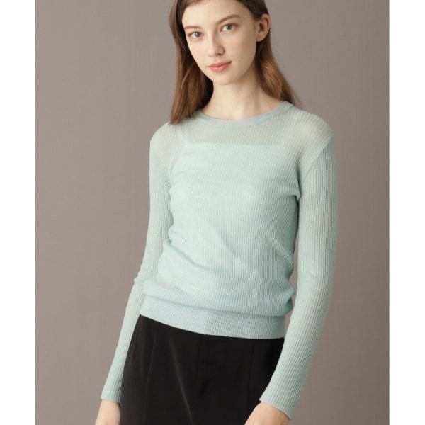 ドレステリア（DRESSTERIOR）/【エアリー素材華やか】スパンコールシアーニット