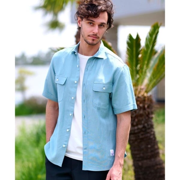 ドレステリア（DRESSTERIOR）/リネンレーヨン ハーフスリーブシャツ