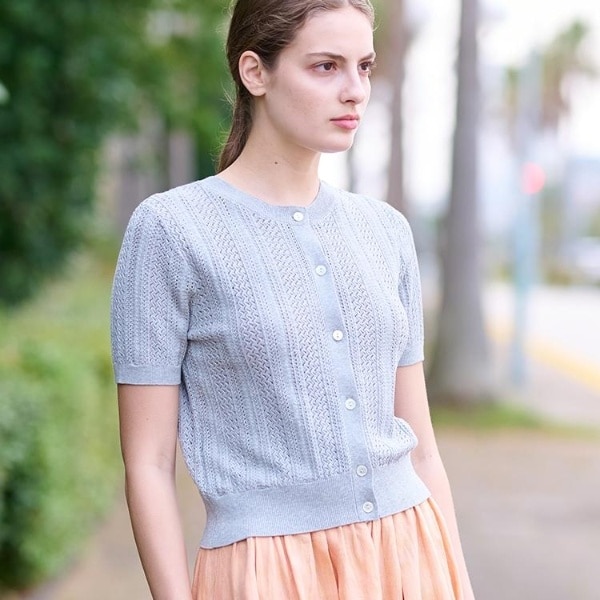 ドレステリア（DRESSTERIOR）/【前後2WAYショート丈】2WAYレースニット