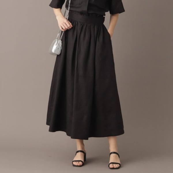 ドレステリア（DRESSTERIOR）/【洗える／ふんわり軽やか】フレンチリネンタックギャザースカート