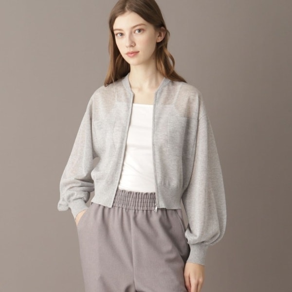 ドレステリア（DRESSTERIOR）/【洗える清涼感】シアージップアップニットブルゾン