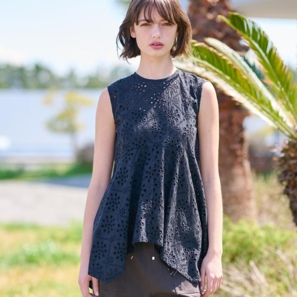 ドレステリア（DRESSTERIOR）/【コットン100％洗える】カットワークレースブラウス