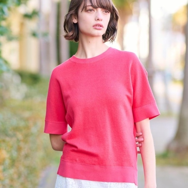 ドレステリア（DRESSTERIOR）/【毎年人気！／洗える】リネン裏毛ハーフスリーブプルオーバー