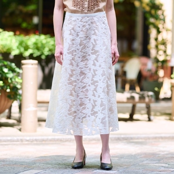 ドレステリア（DRESSTERIOR）/【きれいめ裏地取り外し可】シアージャカードスカート