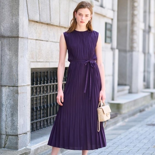 ドレステリア（DRESSTERIOR）/【洗えるオンオフ】プリーツノースリーブワンピース