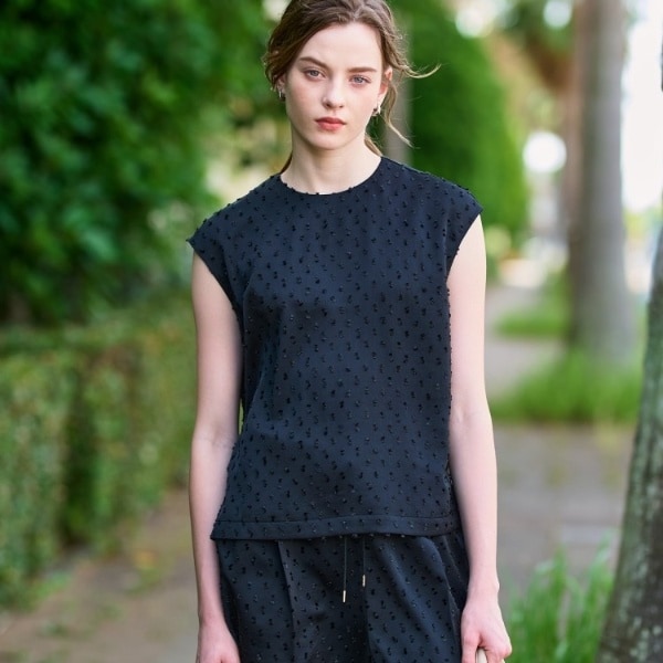 ドレステリア（DRESSTERIOR）/【セットアップ可イージーケア】ドビーサテンフレンチスリーブブラウス