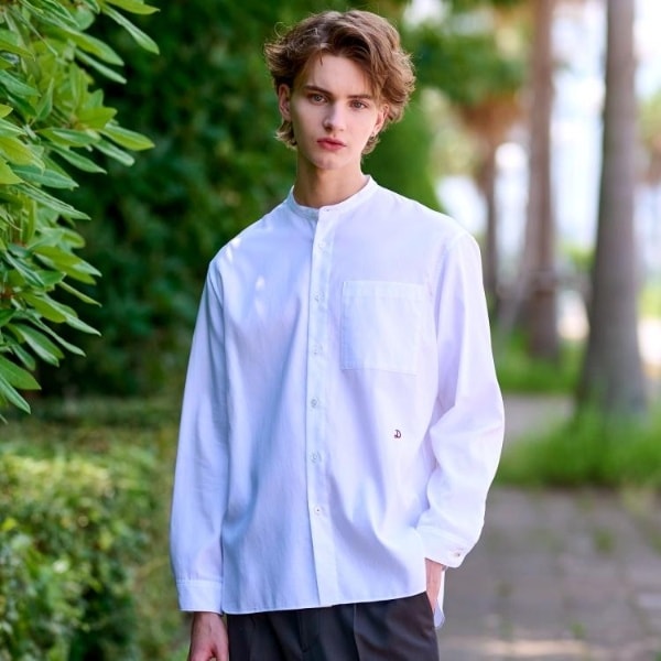 ドレステリア（DRESSTERIOR）/200双糸 バンドカラーシャツ