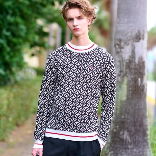 ドレステリア（DRESSTERIOR）/オーバーラップサークルジャカードニット