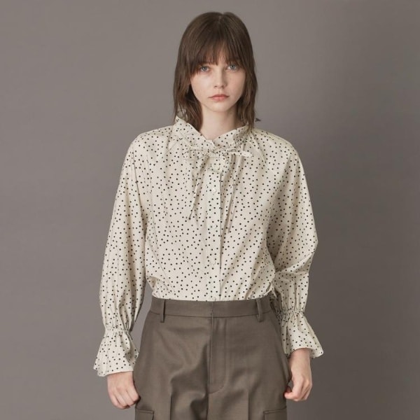 ドレステリア（DRESSTERIOR）/【洗えるフリルカラー】キャンディスリーブフリルカラーブラウス