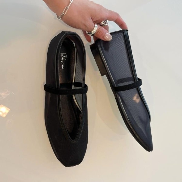 ドレステリア（DRESSTERIOR）/Dhyana．（ディアナドット）別注メッシュ シアー バレエシューズ