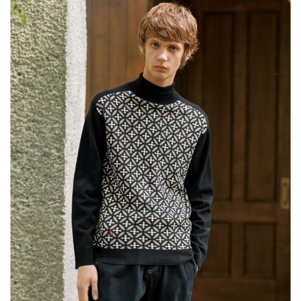 ドレステリア（DRESSTERIOR）/オーバーラップサークルジャカード タートルニット