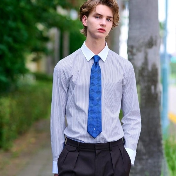 ドレステリア（DRESSTERIOR）/レギュラーカラークレリック ストライプドレスシャツ