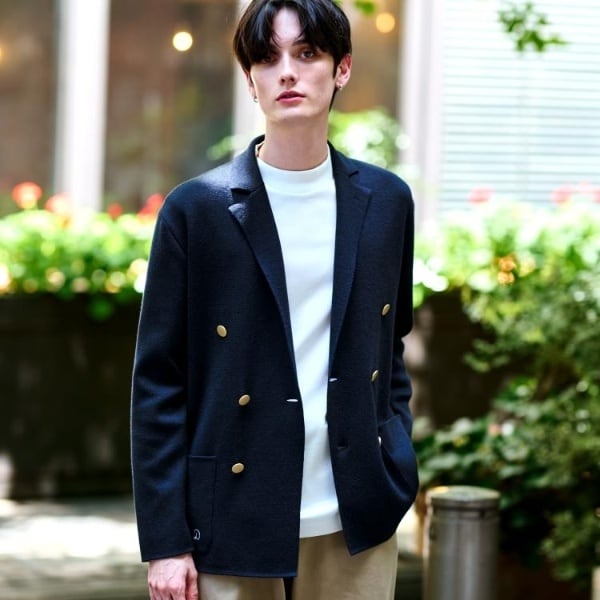 ドレステリア（DRESSTERIOR）/ダブルブレスト ニットジャケット