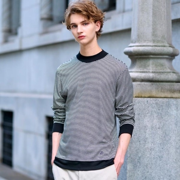 ドレステリア（DRESSTERIOR）/モックネック ボーダーカットソー