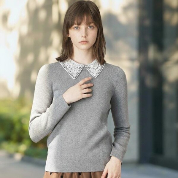 ドレステリア（DRESSTERIOR）/2WAYレースカラーニット