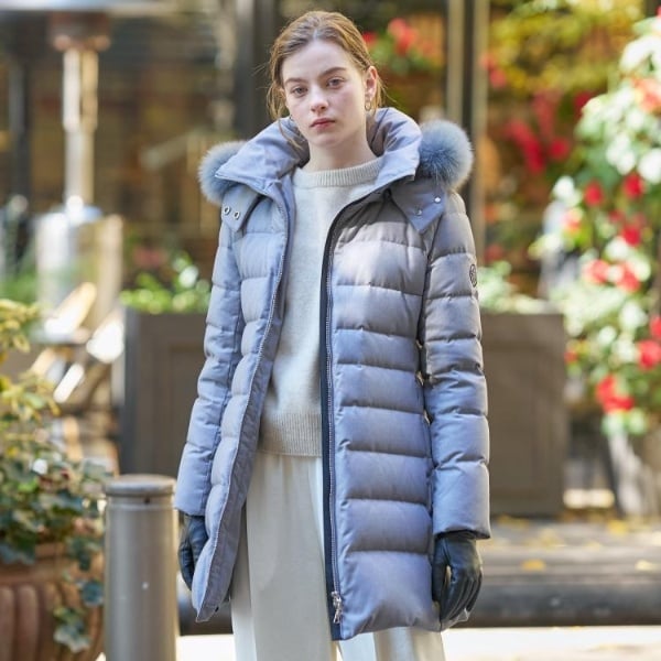 ドレステリア（DRESSTERIOR）/【CLASSY．12月号掲載フード＆ファー取り外し可】ブルーFOXファー ホワイトグースダウン