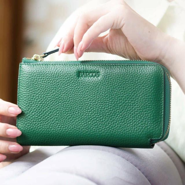 バルコス（BARCOS）/【BARCOS/バルコス】シュリンクレザーJ字型ウォレット＜ナビオ＞