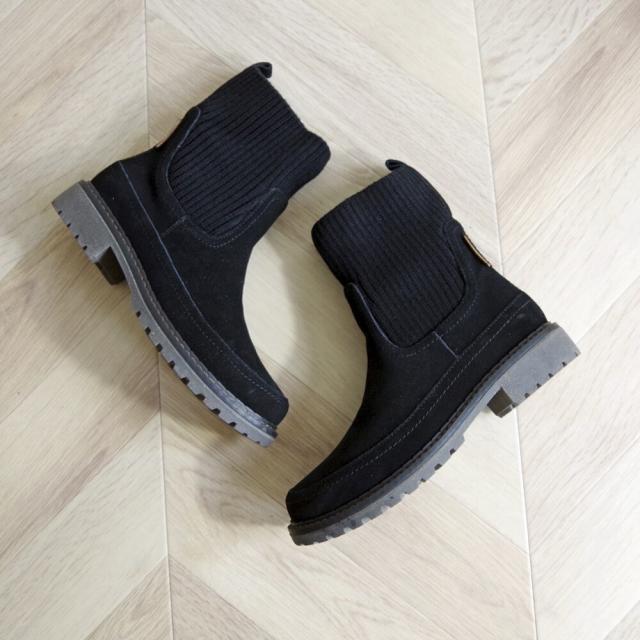 ミネトンカ（MINNETONKA）/撥水加工 ニットソックスサイドゴアブーツ 18M09