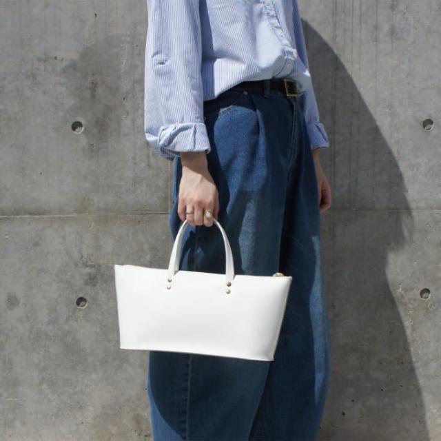 タイドウェイ（TIDEWAY）/Ag+LEATHER BLACK&WHITE WIDE BOSTON