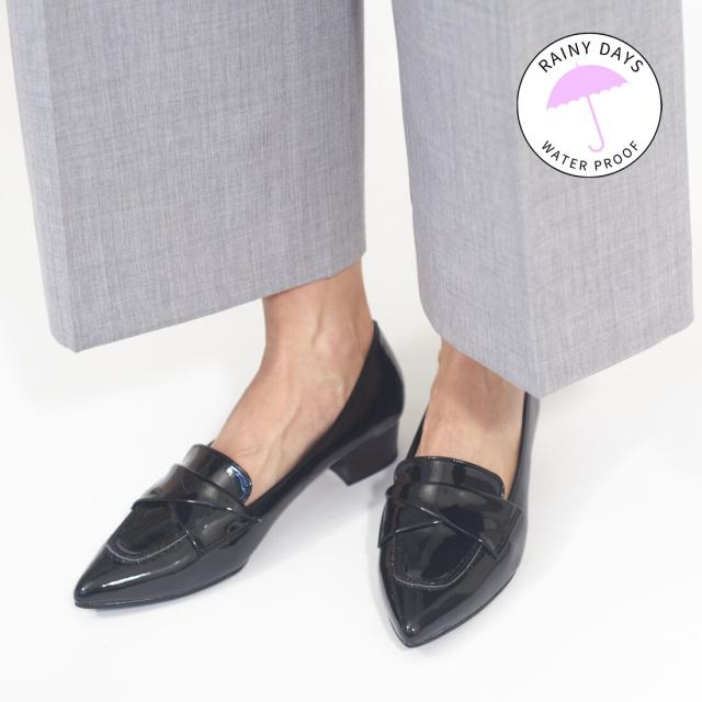 ラウナレア（Launa lea）/◇レイン対応◇ポインテッドトゥチャンキーヒールパンプス(R9009)