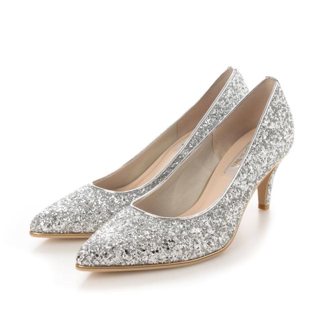 ラウナレア/結婚式にも♪ [Launalea Rich]ゴールドラインパンプス(80001A)