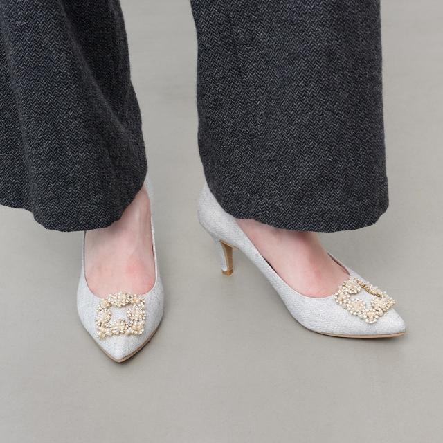 ラウナレア（Launa lea）/【25秋冬新色】【お呼ばれ・結婚式にも】ビジューポインテッドトゥパンプス(0484，0484A)