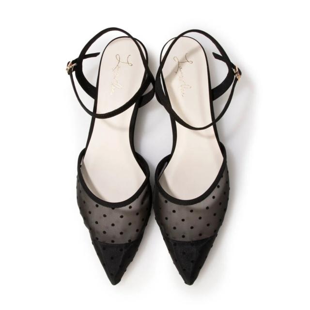 ラウナレア（Launa lea）/【再入荷】ドットチュールベルトパンプス(0600)