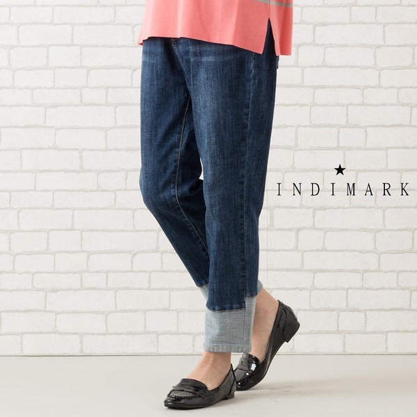 ピサーノ（PISANO）/【手洗いOK・ＩＮＤＩＭＡＲＫ】裾切り替えデニムパンツ