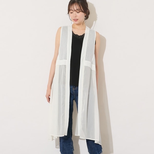 ピサーノ（PISANO）/【手洗いOK】ガーゼテレコ/楊柳ドッキングジレ