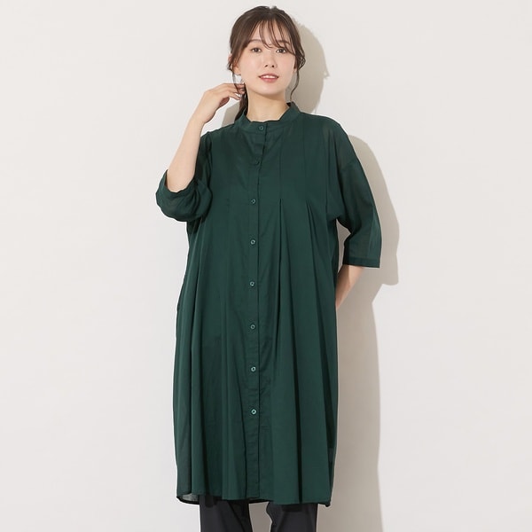 ピサーノ（PISANO）/【手洗いOK・綿100％】80ローン・タックチュニックブラウス