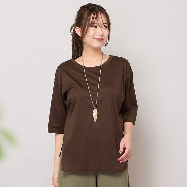 ピサーノ（PISANO）/【手洗いOK・汗ジミ防止・綿100％】ラウンドヘム・ミニマルカットソー