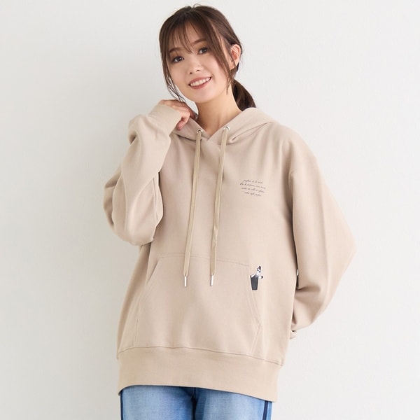 ピサーノ（PISANO）/【手洗いOK・HAPPY FACE】エマちゃんコラボプリントフーディーパーカー