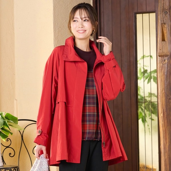 ピサーノ（PISANO）/【撥水】Aラインシルエット・ラグランスリーブトレンチブルゾン