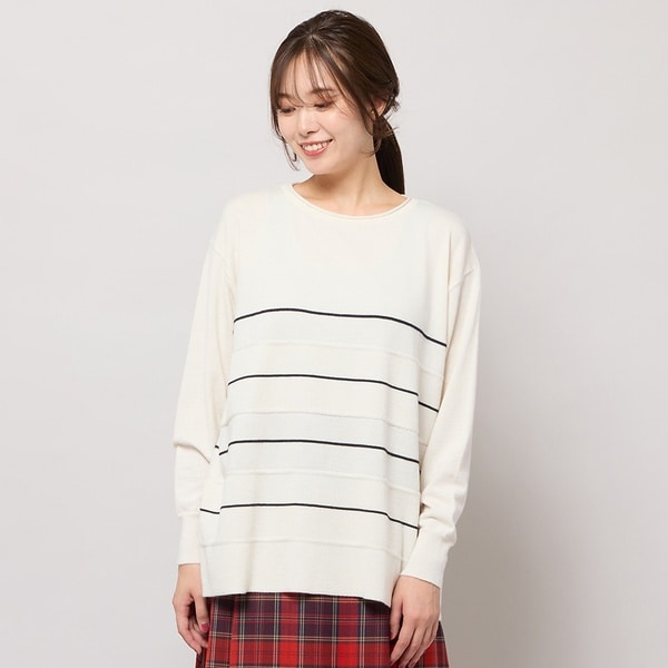 ピサーノ（PISANO）/バイカラーボーダーニットトップ