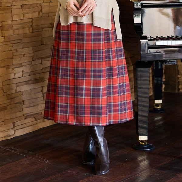 ピサーノ（PISANO）/【セットアップ対応】Aラインチェック柄スカート