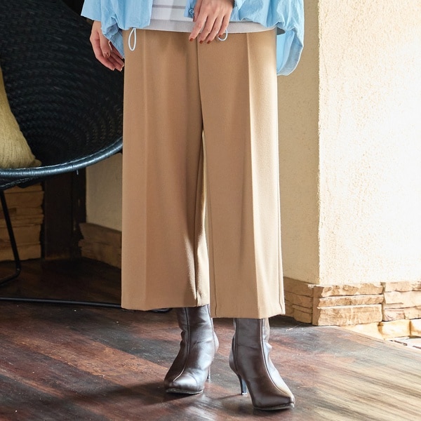 ピサーノ（PISANO）/【手洗いOK】真空プリーツ・ワイドストレートパンツ