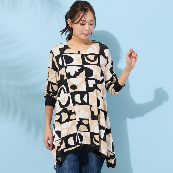 【NEW】ピサーノ（PISANO）/【手洗いOK】テントライン・プリントカットソー