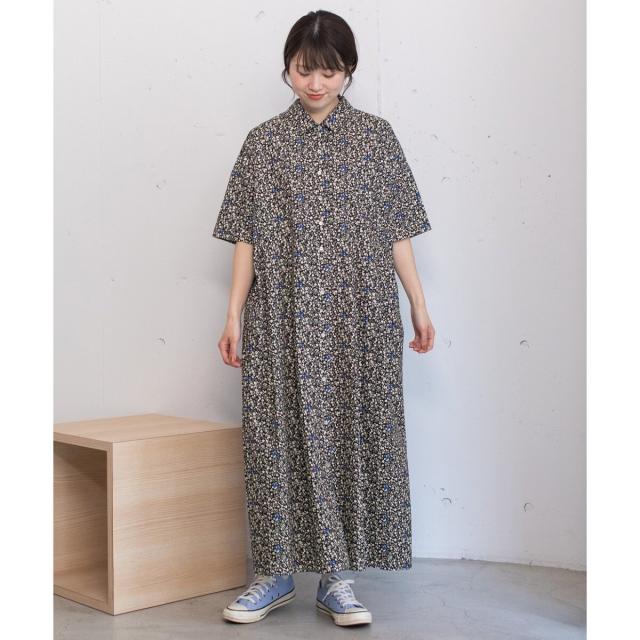 プードゥドゥ（POU DOU DOU）/フラワープリントシャツワンピース