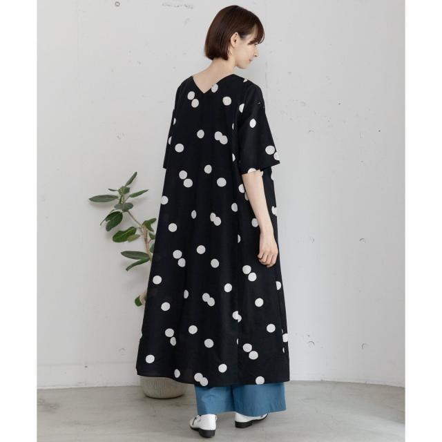 プードゥドゥ（POU DOU DOU）/ランダムドット2wayフレアワンピース